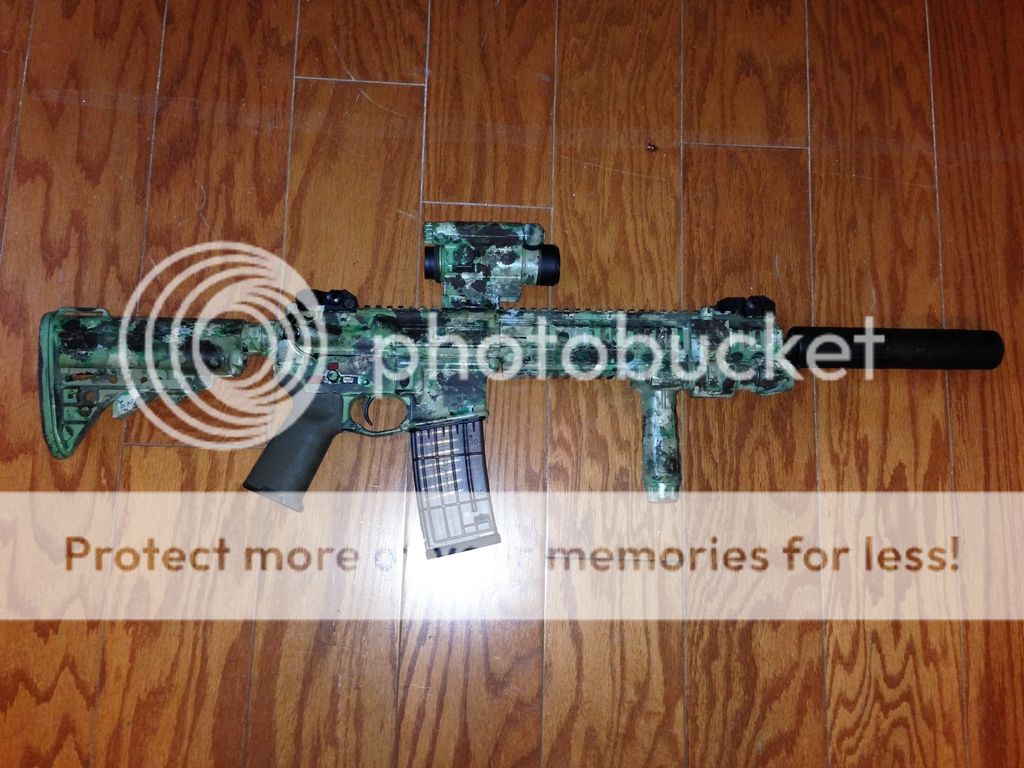 My attempt to Multicam my rifle with spray paint > General Discussion ...
